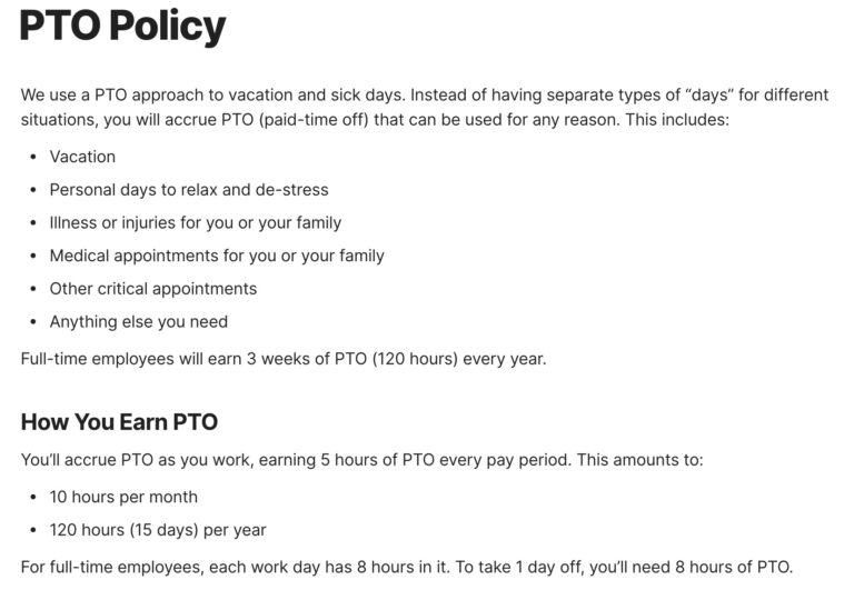 4 REAL PTO Policy Examples You Can Copy